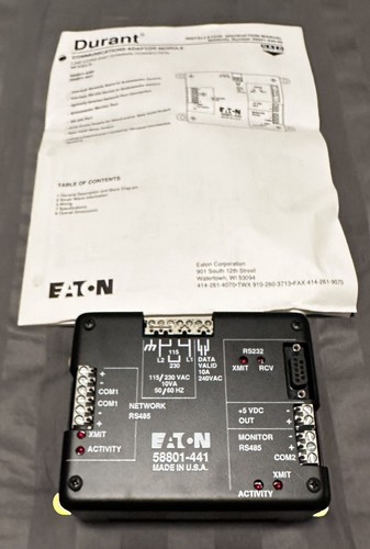 EATON CORPORATION 58801-441 COMMUNICATION ADAPTOR MODULE STOCK B-1513 ...