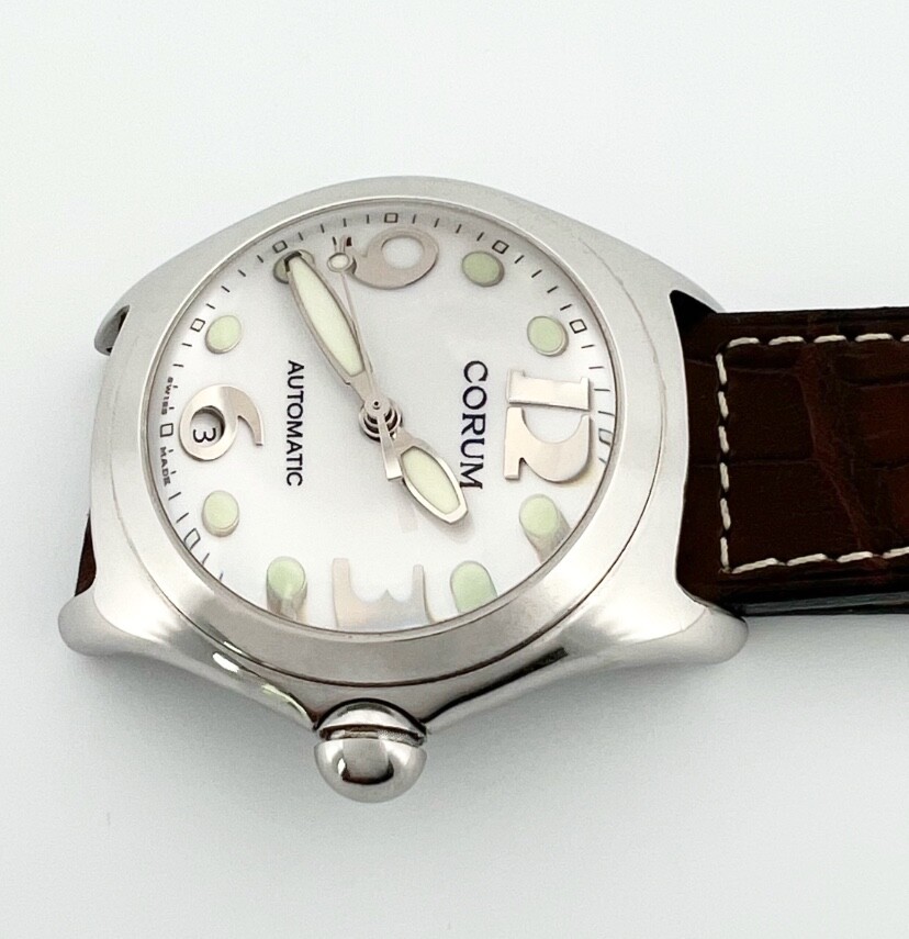 Corum Bubble - 45mm Stainless Steel - White Dial - Automatic Movement ...