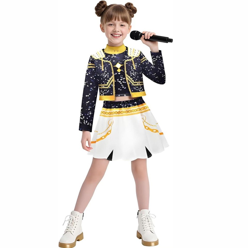 Kids Girls KPop Demon Hunters Costume Rumi Mira Zoey Cosplay Halloween ...