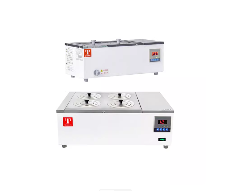 Digital heating water bath used in lab for heating glass boiling flask ...