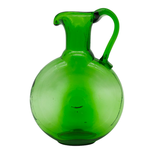 Clevenger Brothers Art Glass Pitcher Vase 6.5" Small Green vtg ...