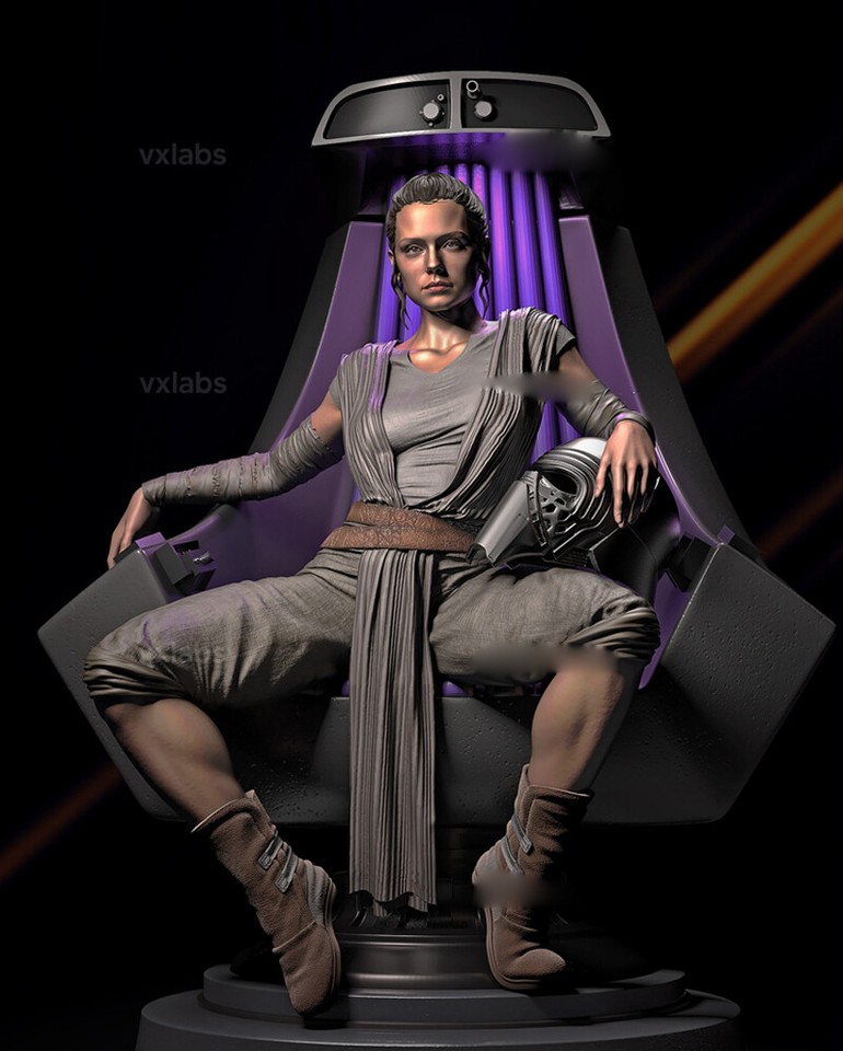 3 Versions Rey 3D Printing Figure Model Kit Unpainted Unassembled GK ...