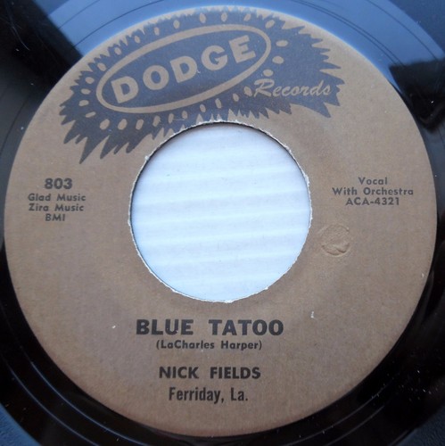 Nick Fields Obscure Teen Pop Rock Dodge 45 Bleu Tatoo B/W Loving Vous ...