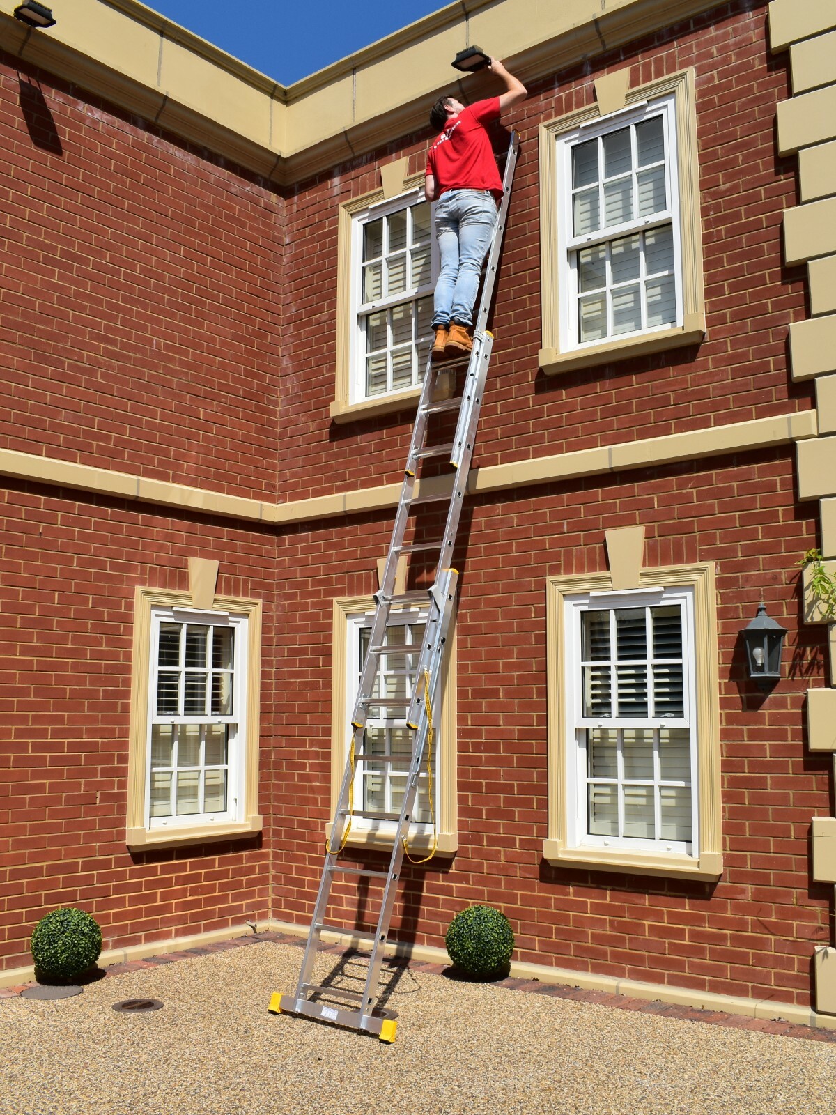 Stair Combination Ladder - 3 Section - EN131 Professional Aluminium ...