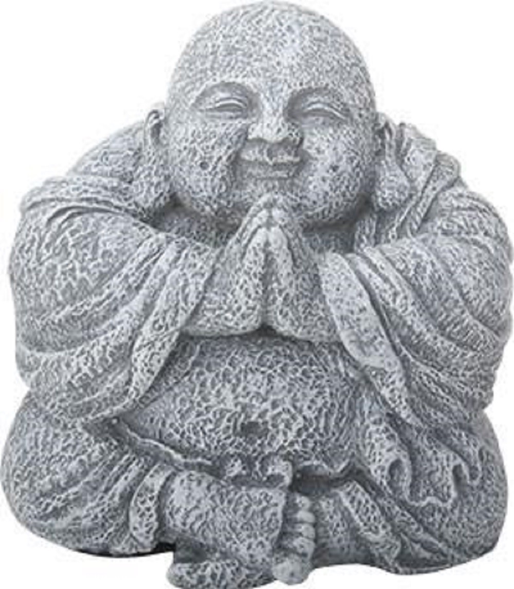 Happy Hotai Buddha Meditating Praying Wealth Prosperity Stone Resin ...