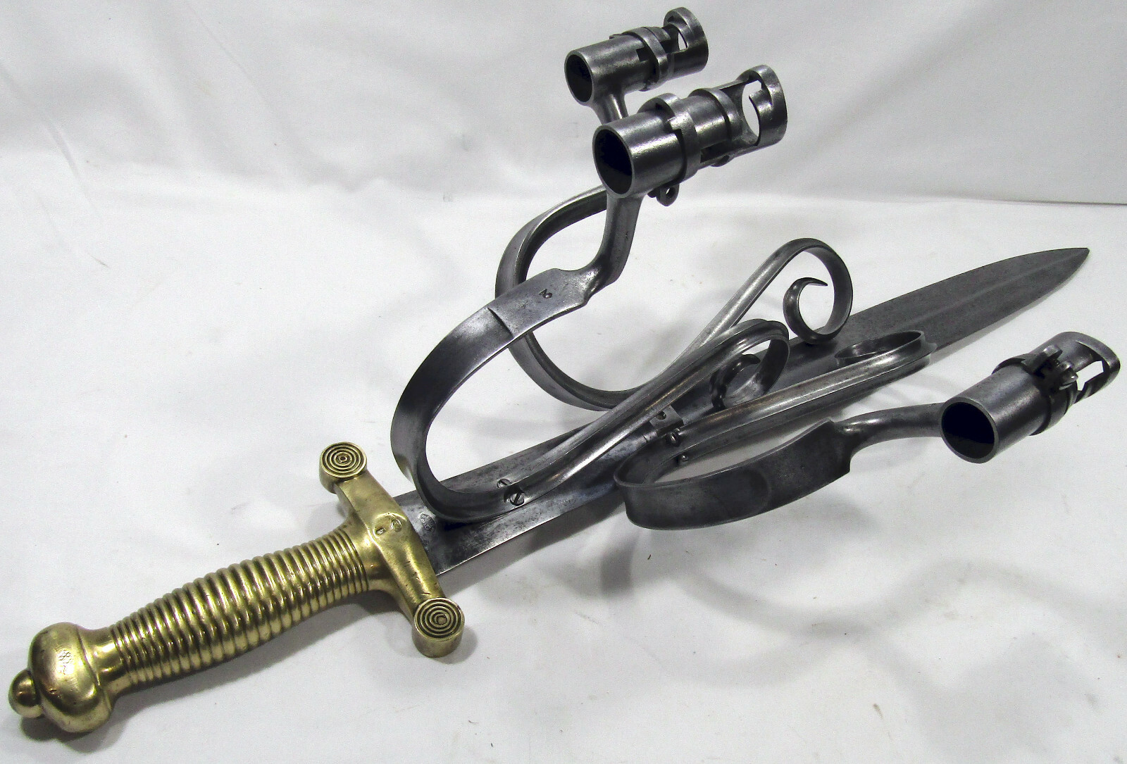 Antique French Sconce Candelabra Glaive M1816 Sword M1777 Socket ...