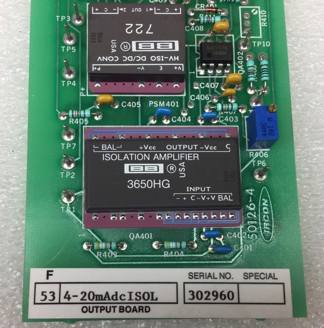 IRCON #50126-4 Output Board Type 53 4-20 MADC ISOL Circuit Board *Works ...