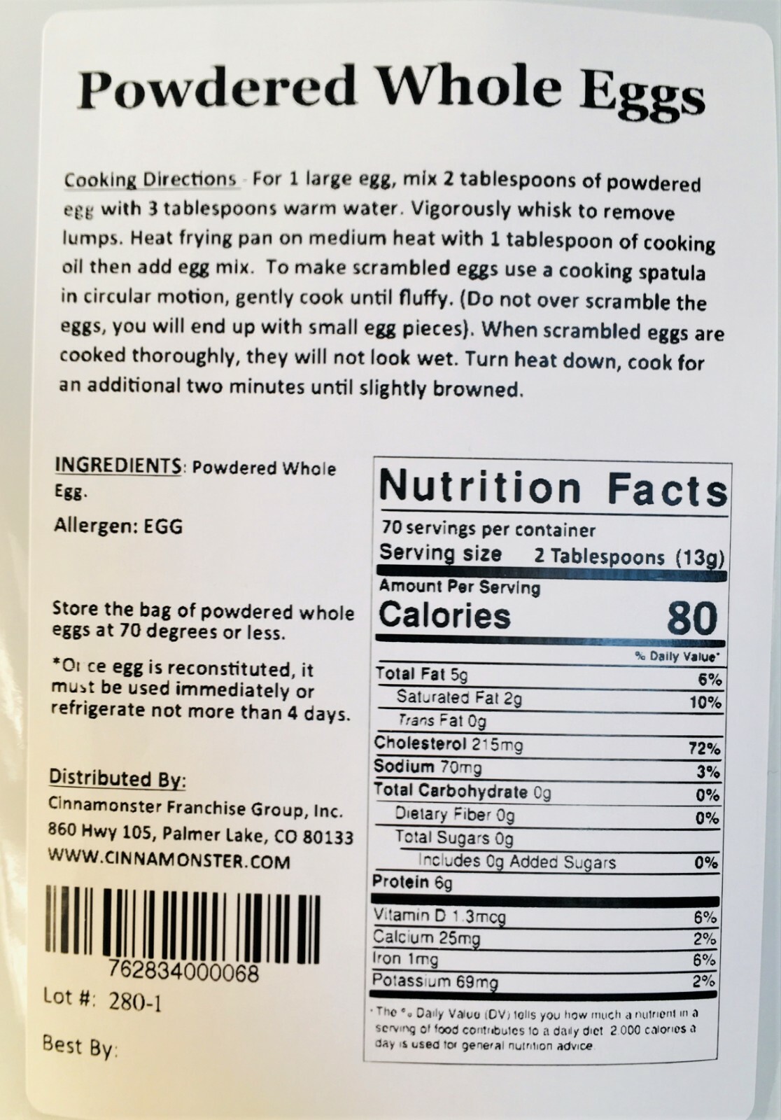 Whole Powdered Eggs 2-Pack 4 LBS (64 OZ), WHY PAY MORE? BEST PRICES! | eBay