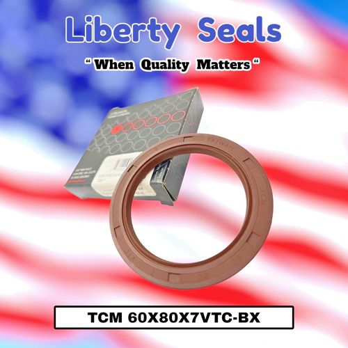 TCM 60X80X7VTC-BX Oil Seal VTC FKM Carbon Steel By Liberty Seals Inc ...