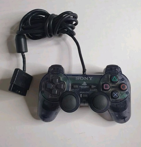 Sony PlayStation 2 PS2 Controller OEM DualShock 2 Clear Smoke Gray ...