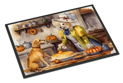 Yellow Lab Fall Kitchen Pumpkins Indoor or Outdoor Mat 18x27 DAC1791MAT ...