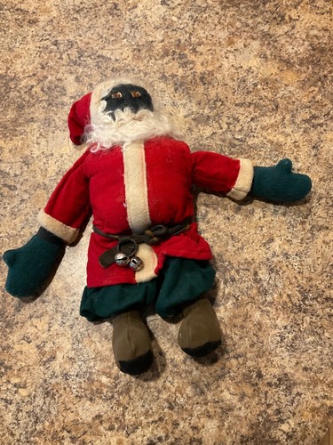 Vintage cloth Santa Claus 12 inches handmade | eBay