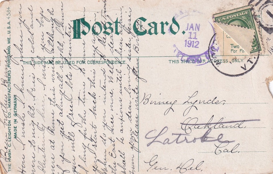 Hardwick Vermont VT Fletcher Granite Co 1912 Postcard C07 | eBay