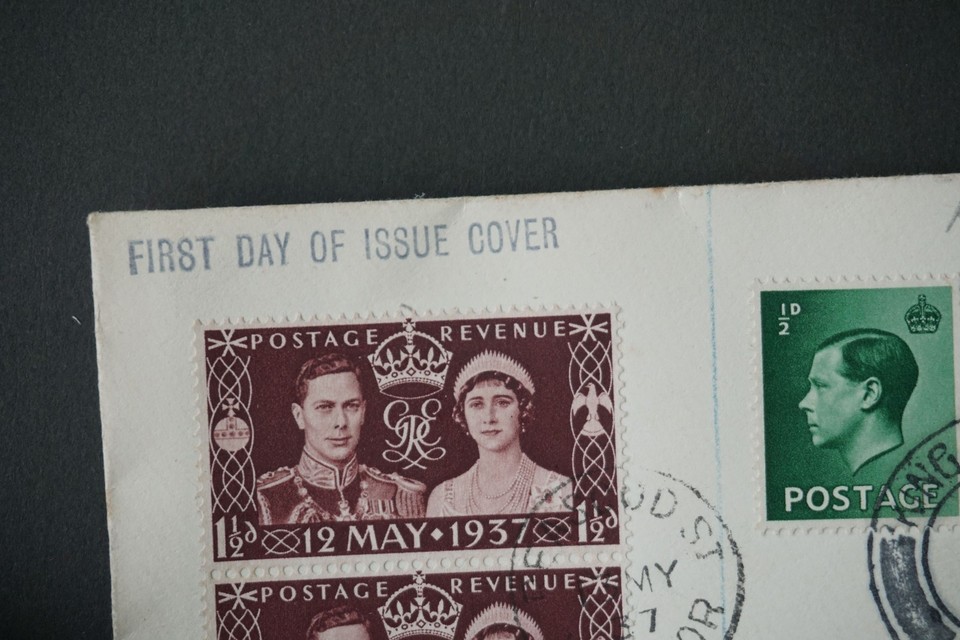 First Day Issue, registered mit 3x King Edward VIII, Coronation 1937 ...