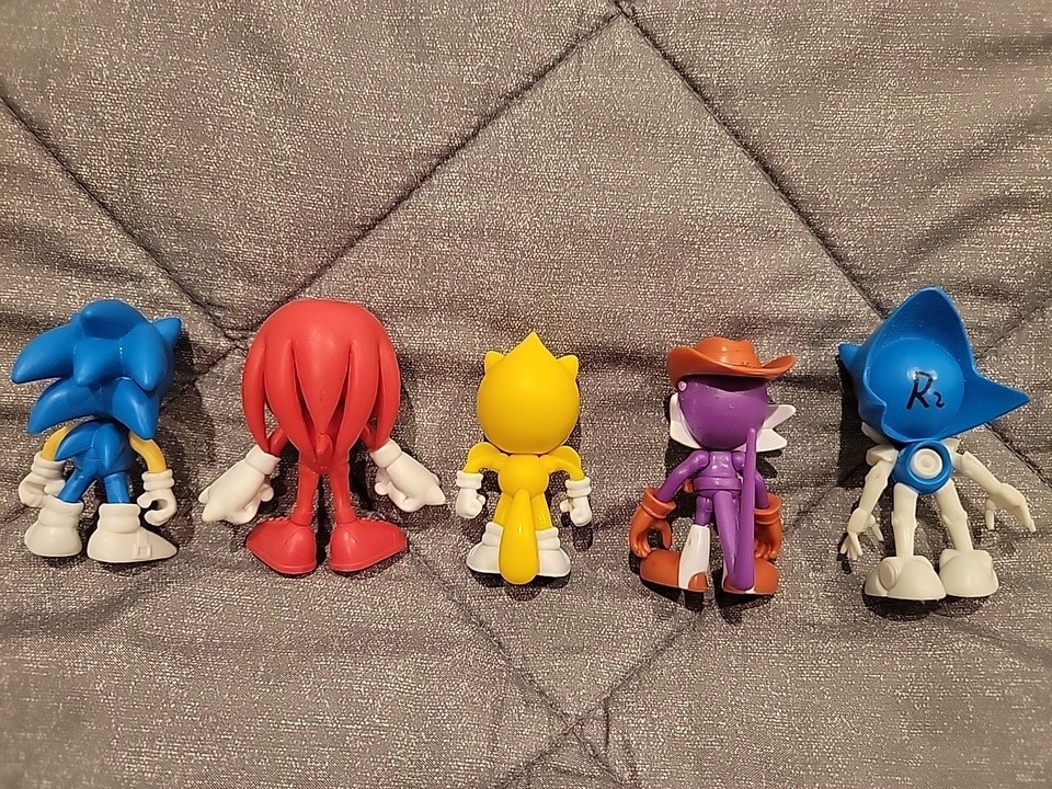 Sonic The Hedgehog Jakks Pacific Prototype Figure Lot Knuckles Ray Fang ...