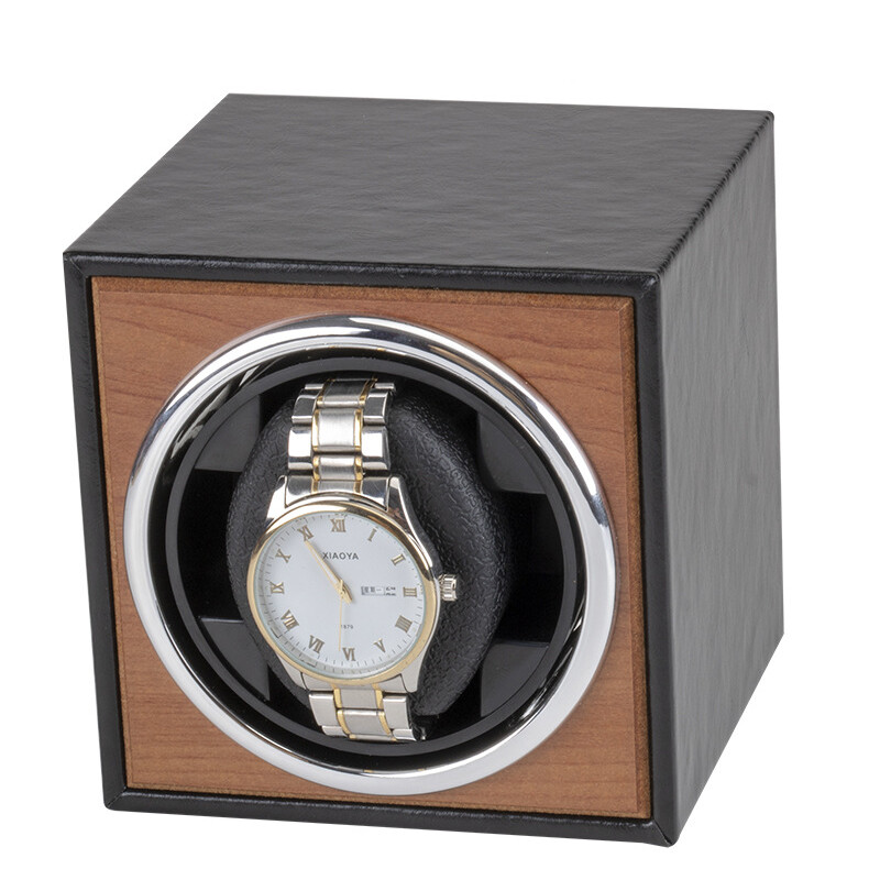 Vertical Leather Wood Electric Automatic Watch Winder Storage Display ...