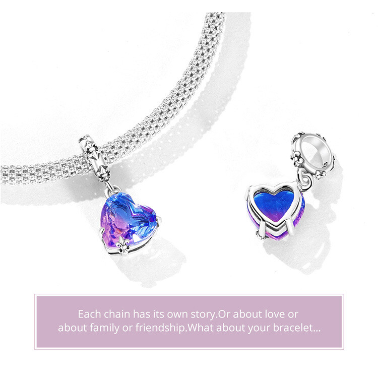 Fashion Sterling Silver Cz Charm Beads Fits S925 Charm Bracelet & Chain ...