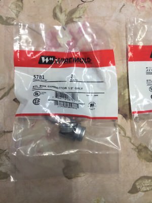 Wiremold 5781 Galvanized Steel 1/2" Box Connector 1 bag of 2 NIP | eBay