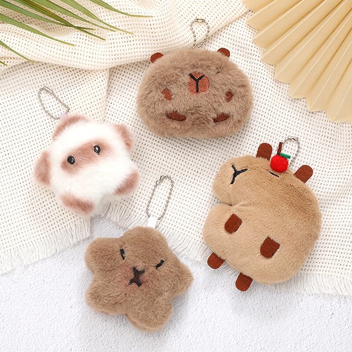 Capybara Plush Doll Star Squeak Toy Cartoon Star Keychain Pendant Soft ...