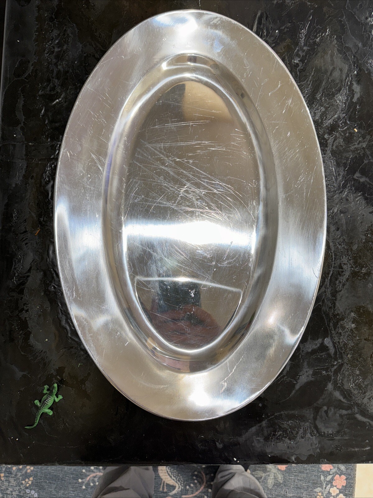 Vintage Oval Stainless Steel Serving Tray | eBay
