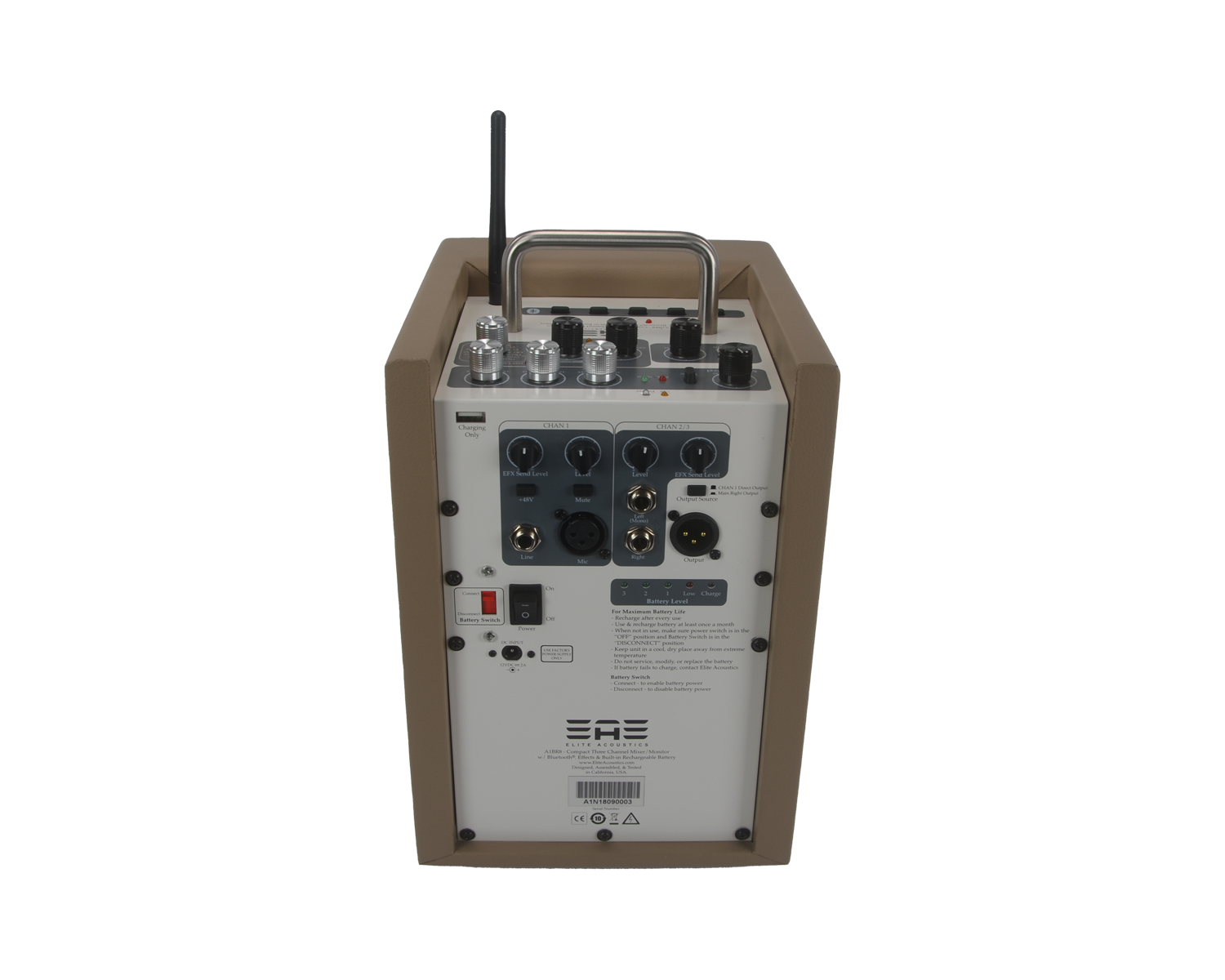 Elite Acoustics A1-4 Upgraded TAN Rechargeable Acoustic Amplifier w ...