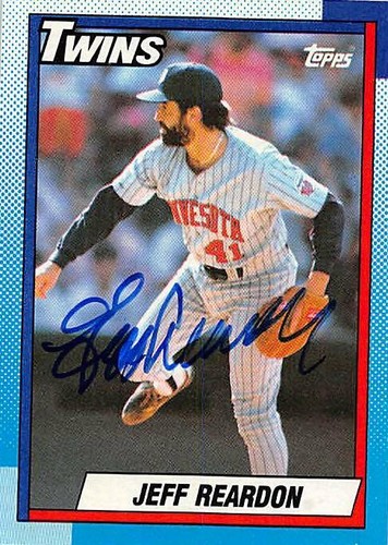 Jeff Reardon autographed Baseball Card (Minnesota Twins) 1990 Topps ...