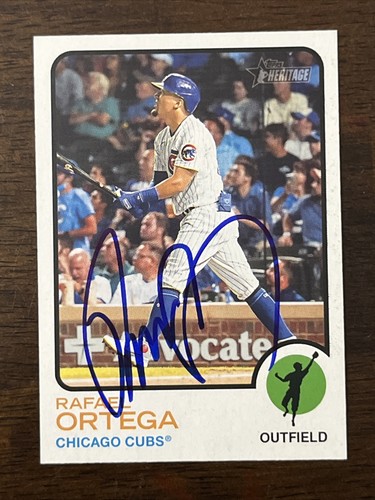 RAFAEL ORTEGA Signed 2022 Topps Heritage Baseball Card #180 Chicago ...