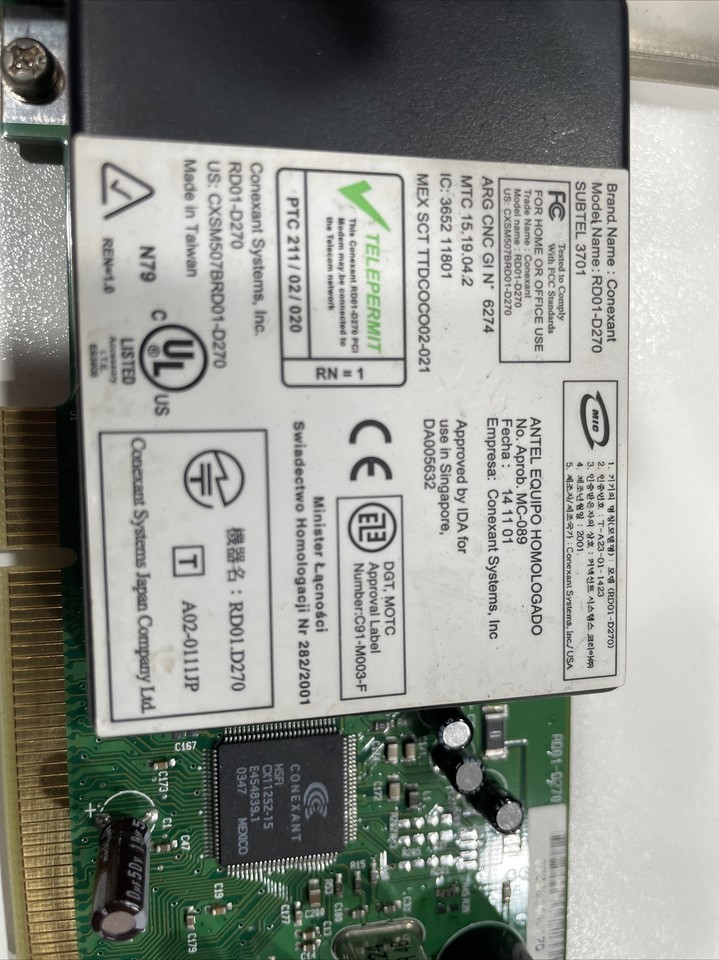 Conexant RD01-D270 56 Kbps Modem | eBay
