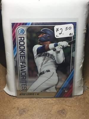 2020 Bowman Chrome #ROYF-KL Kyle Lewis Rookie of the Year Favorites RC ...
