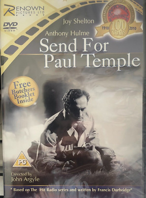 Send For Paul Temple NEW SEALED DVD. Anthony Hulme, Joy Shelton (1946 ...