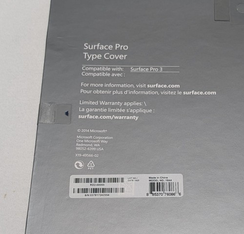 Microsoft Surface Pro 3 Type Cover Keyboard British - Fair, See ...