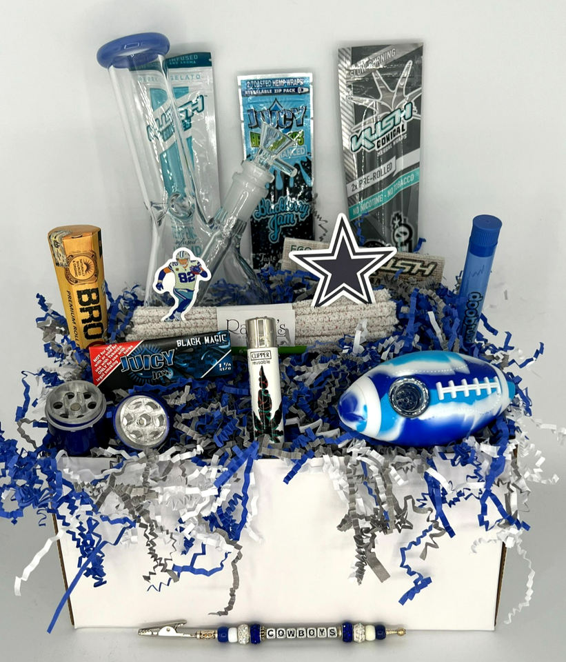 15 PC DALLAS COWBOYS BONG AND PIPE SMOKE GIFT SET-ROACH CLIPS - NFL ...