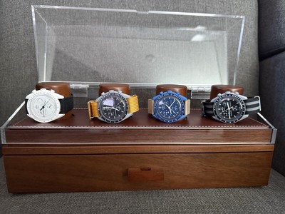 Swatch•Omega 5 Moonswatch collection W/ Display Case | eBay