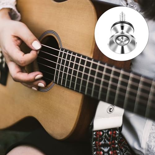 6 Pcs Guitar Strap Button Lock with Flex Lock Strap Blocks Guitar ...