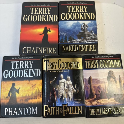 Terry Goodkind Book Lot of 5 All 1st Editions. CHAINFIRE;NAKED EMPIRE ...