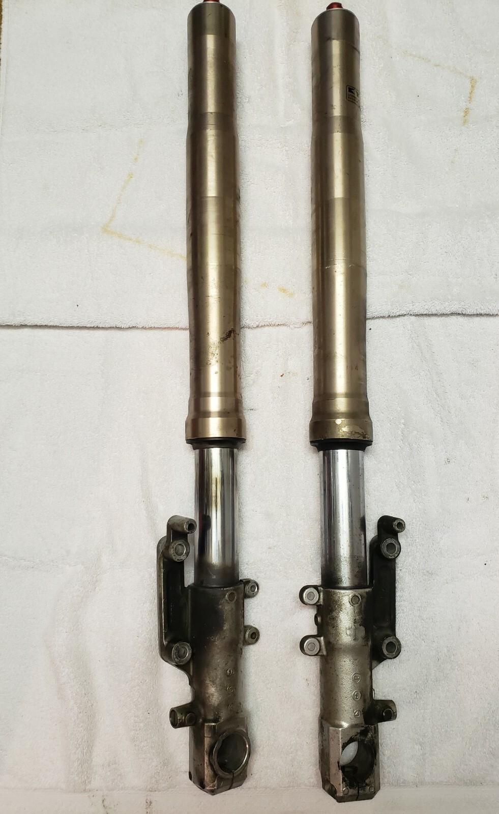00-03 Kawasaki Ninja Zx12r Pair Front Forks Straight Left and Right #R ...