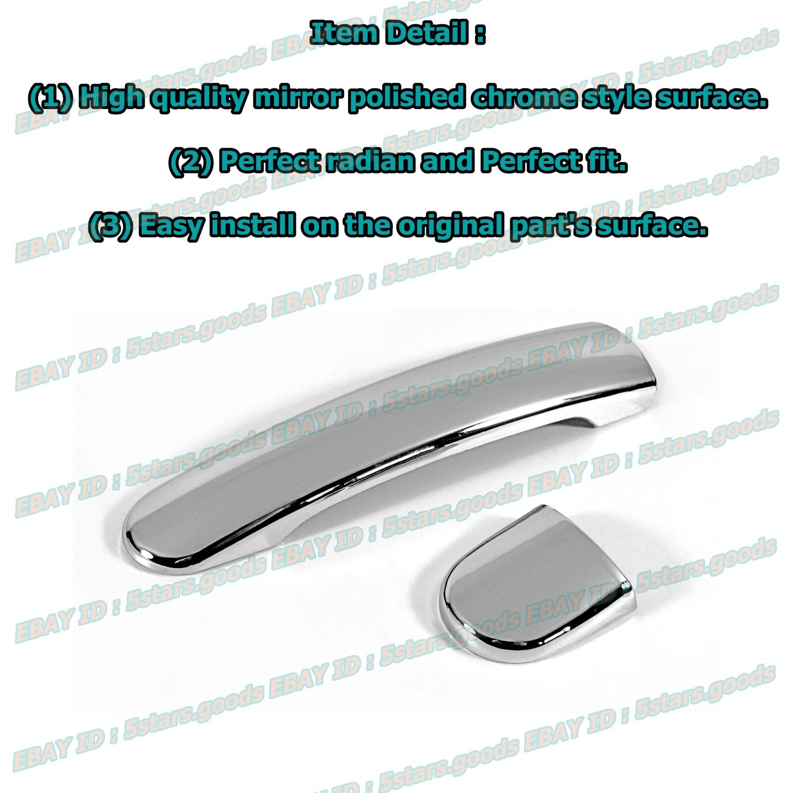2-Door SET Chrome Cover Trim For VW Rabbit GTI R32 Golf Audi TT Side ...
