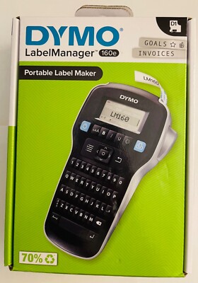DYMO LabelManager 160e Portable Label Maker, Includes Silver Glitter D1 ...