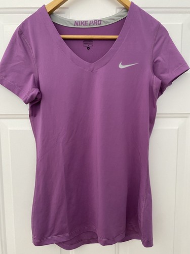 NIKE PRO Women’s Compression Dri-Fit Activewear Fuchsia Purple Top ...