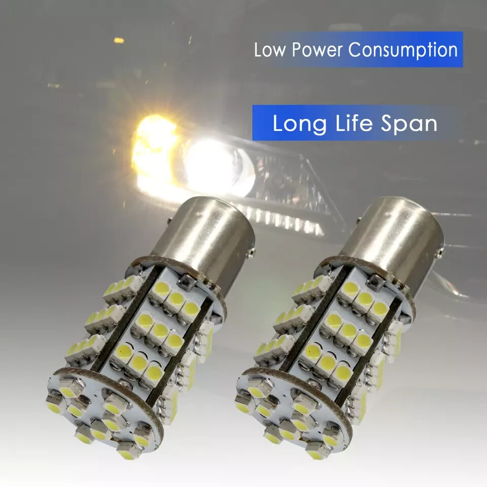 2x 1157 LED White Light Bulbs for Reverse/Back Up, Signal Light Bulbs ...