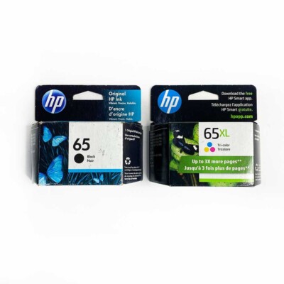 HP 65XL Ink Cartridge Combo Pack 65 Black & 65XL Tri-Color - Brand New ...