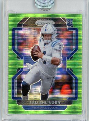 2021 Panini Prizm Green Pulsar SAM EHLINGER Rookie Card - Indianapolis ...