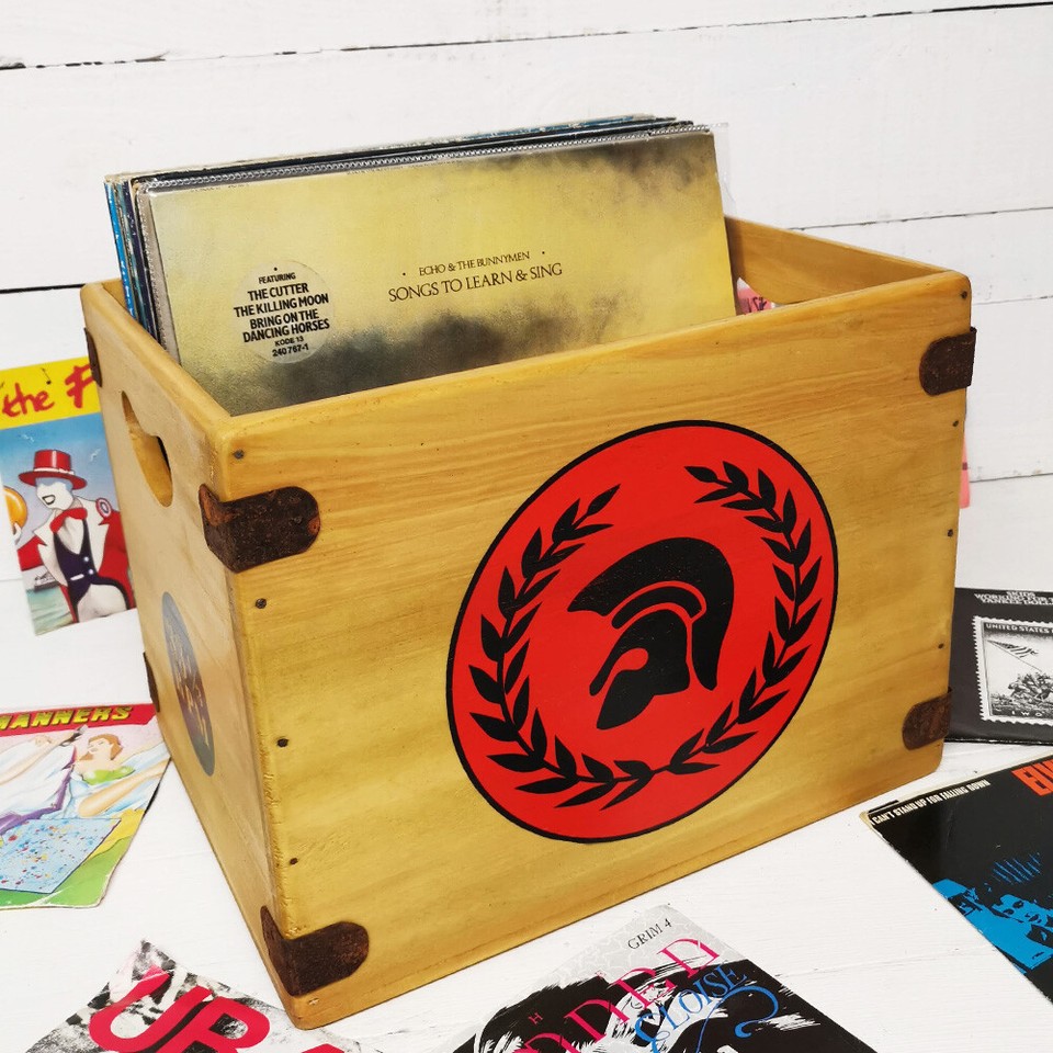 Retro Record Box 12" Vintage Wooden Handcrafted Album Crate For LP ...
