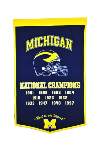Winning Streak Sports NCAA Michigan Wolverines Dynasty Banner - Wall ...