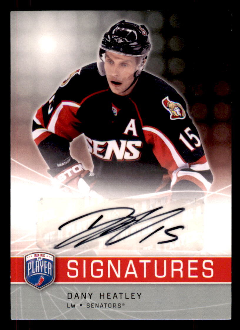 2008-09 Upper Deck Be a Player Signatures #S-HE Dany Heatley Ottawa ...