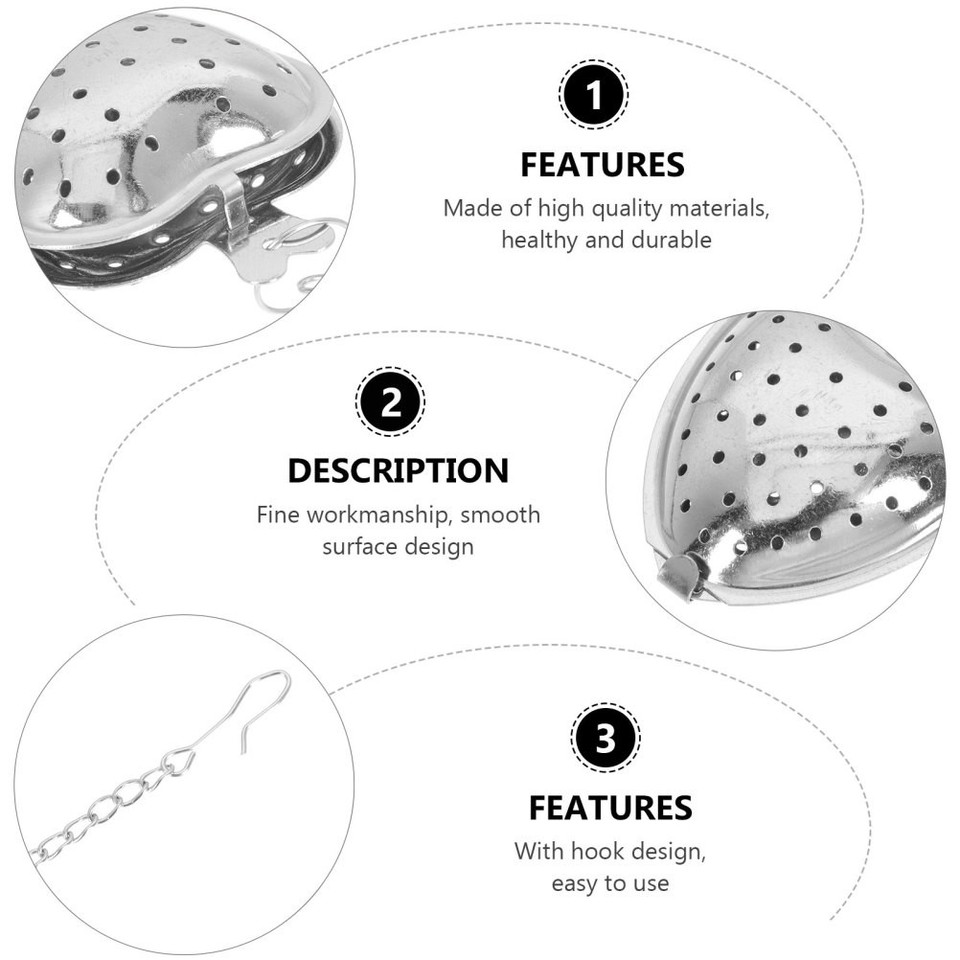 6Pcs Tea Strainers Chain Stainless Steel Tea Balls Creative Tea Residue ...