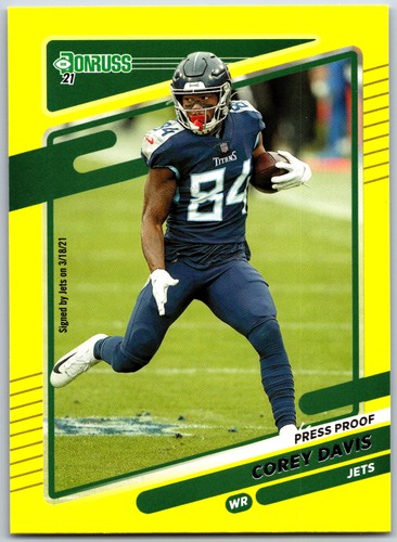 2021 Donruss #16 Corey Davis Press Proof Yellow | eBay