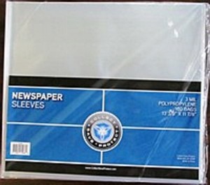 10 NEWSPAPER COLLECTOR STORAGE BAGS SLEEVES ARCHIVAL SAFE FREE SHIPPING ...