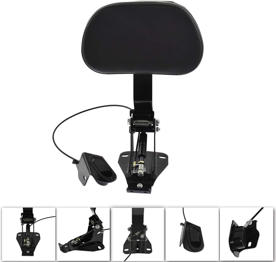Adjustable Driver Backrest with Mounting Kit Compatible with Harley ...
