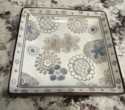 World Market Driftwood Floral Square Plate Moroccan Design | eBay